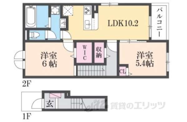 SOLEILE2(2階/202/2LDK)|賃貸のエリッツ