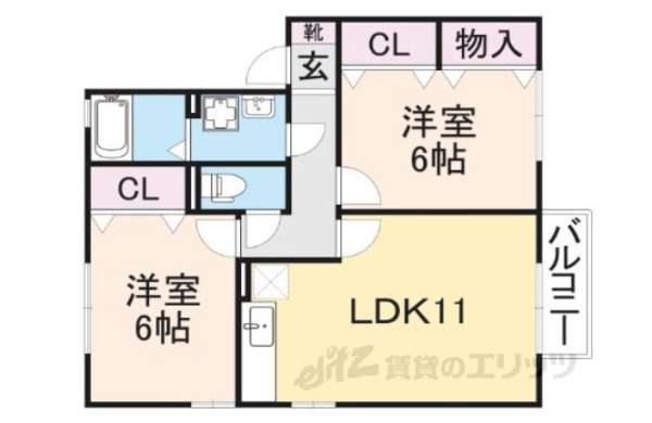 ソフィアコート B棟(2階/202/2LDK)|賃貸のエリッツ